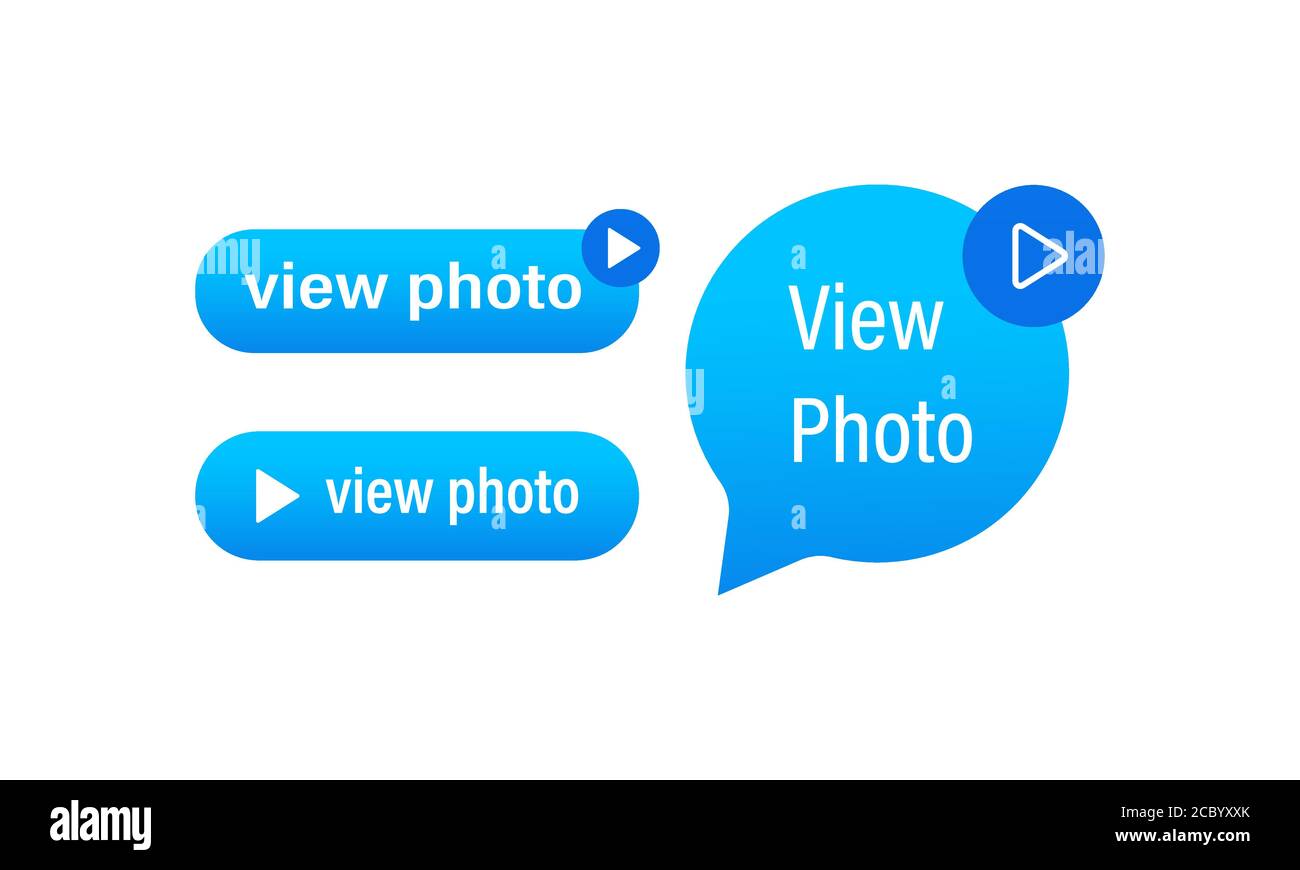 View Photo icon button. Direct Messaging. Sticker set. Vector on ...
