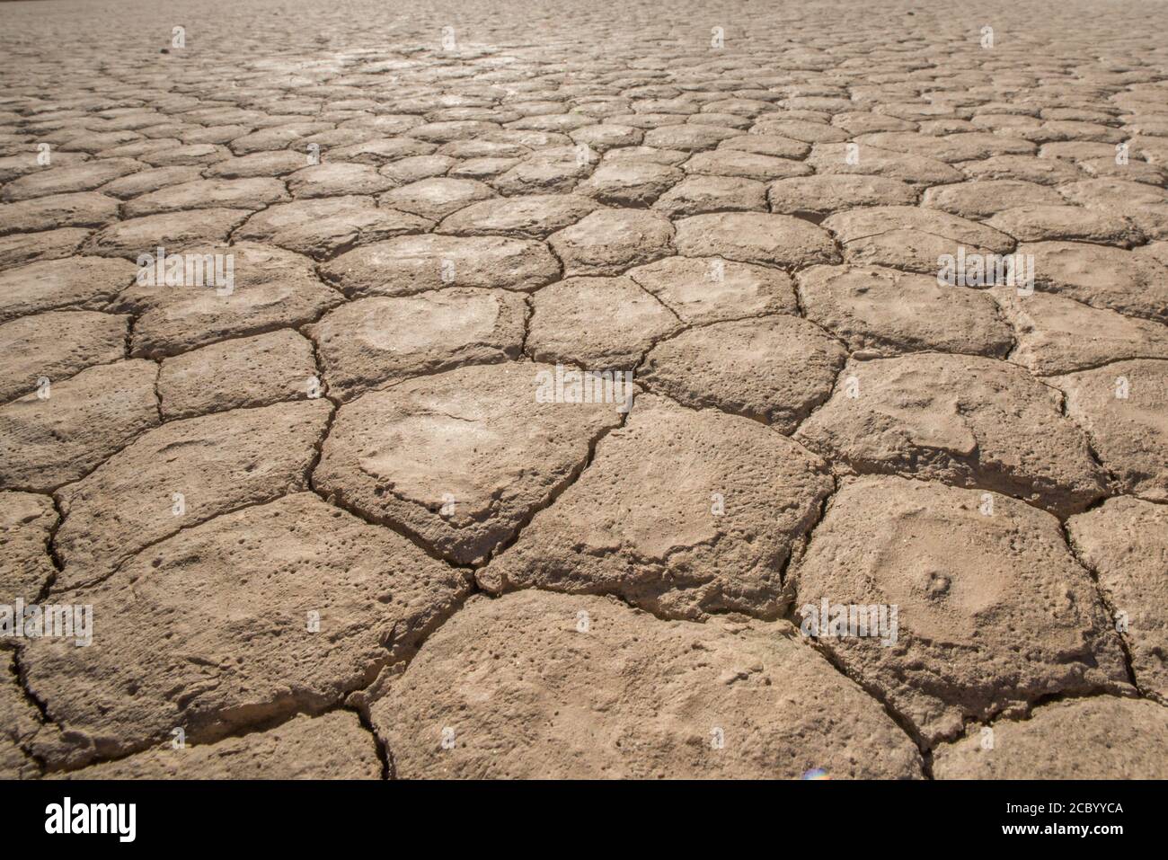 The cracked mud in death valley national park, California - the hottest ...