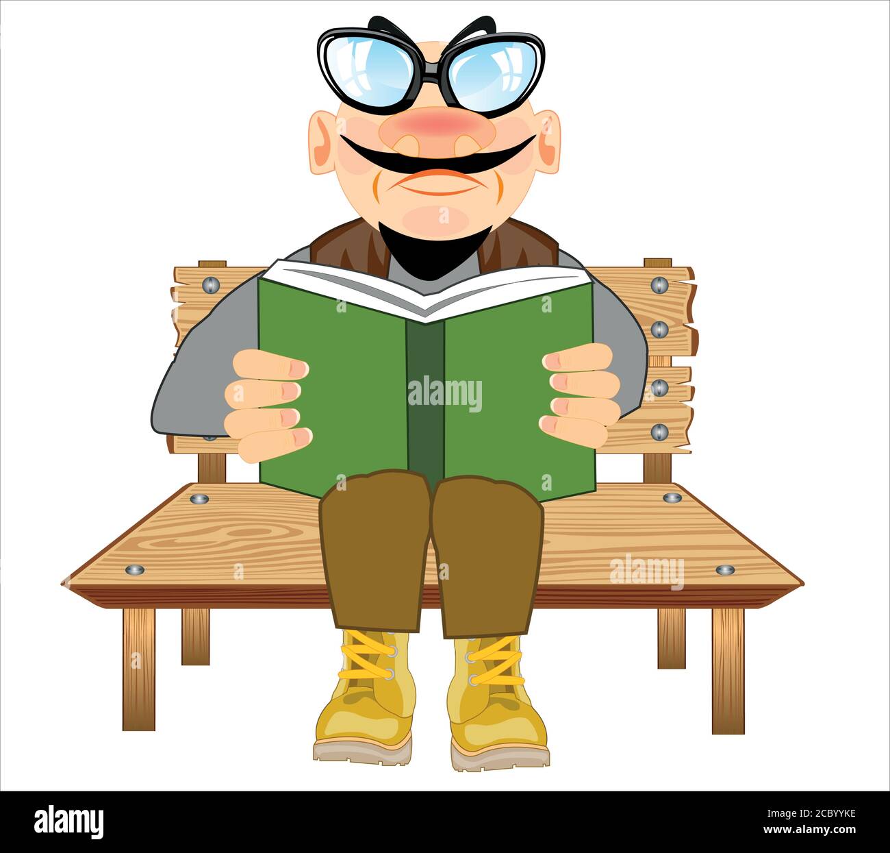 Book man Stock Vector Images - Alamy