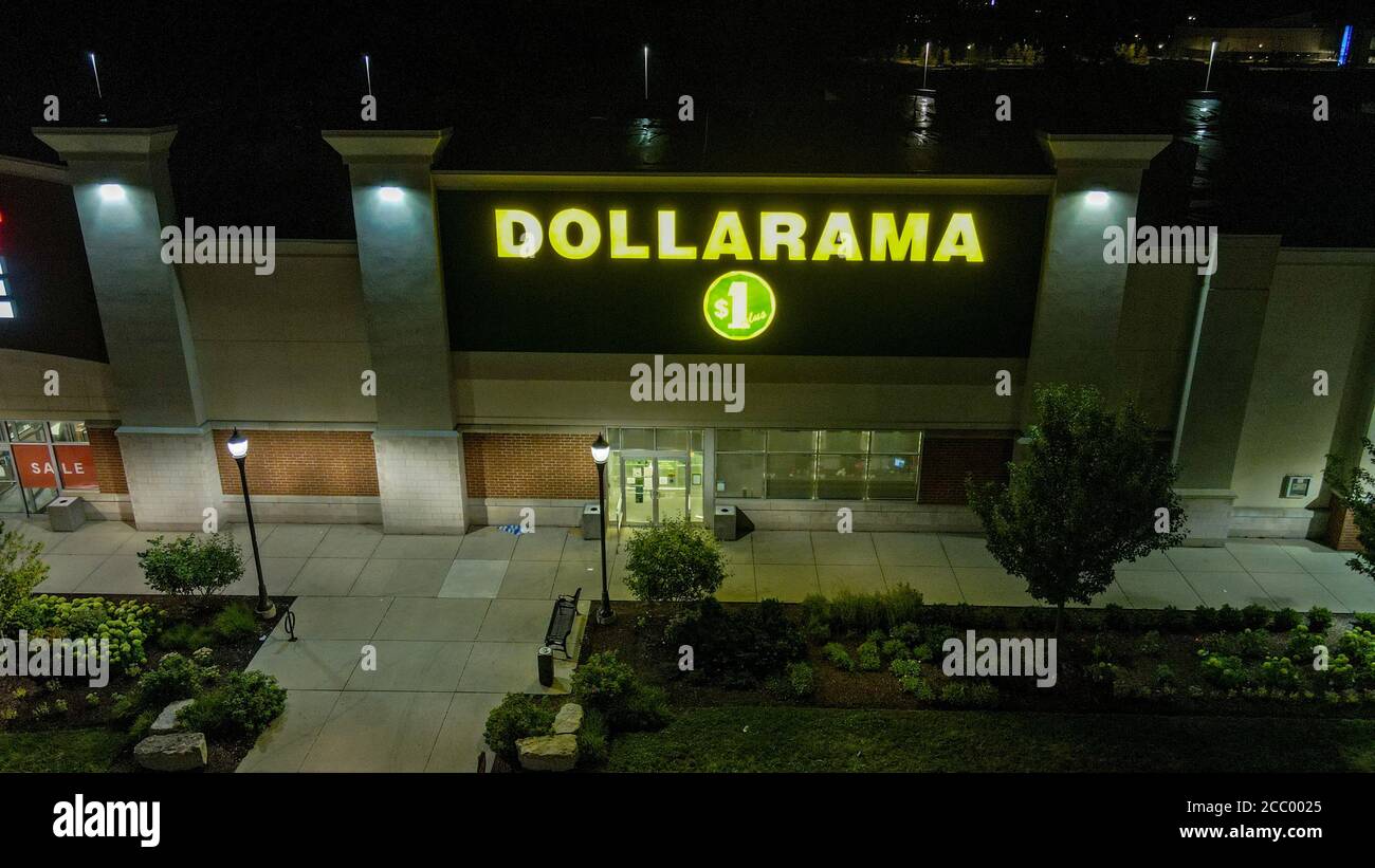 Dollarama Night time Aerial 3075 Wonderland Rd S London Ontario Canada ...