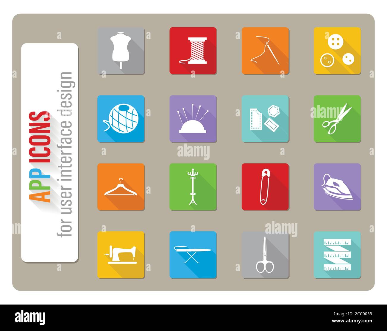 tailoring icon set Stock Vector Image & Art - Alamy