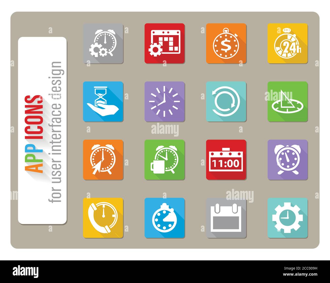 time icon set Stock Vector Image & Art - Alamy