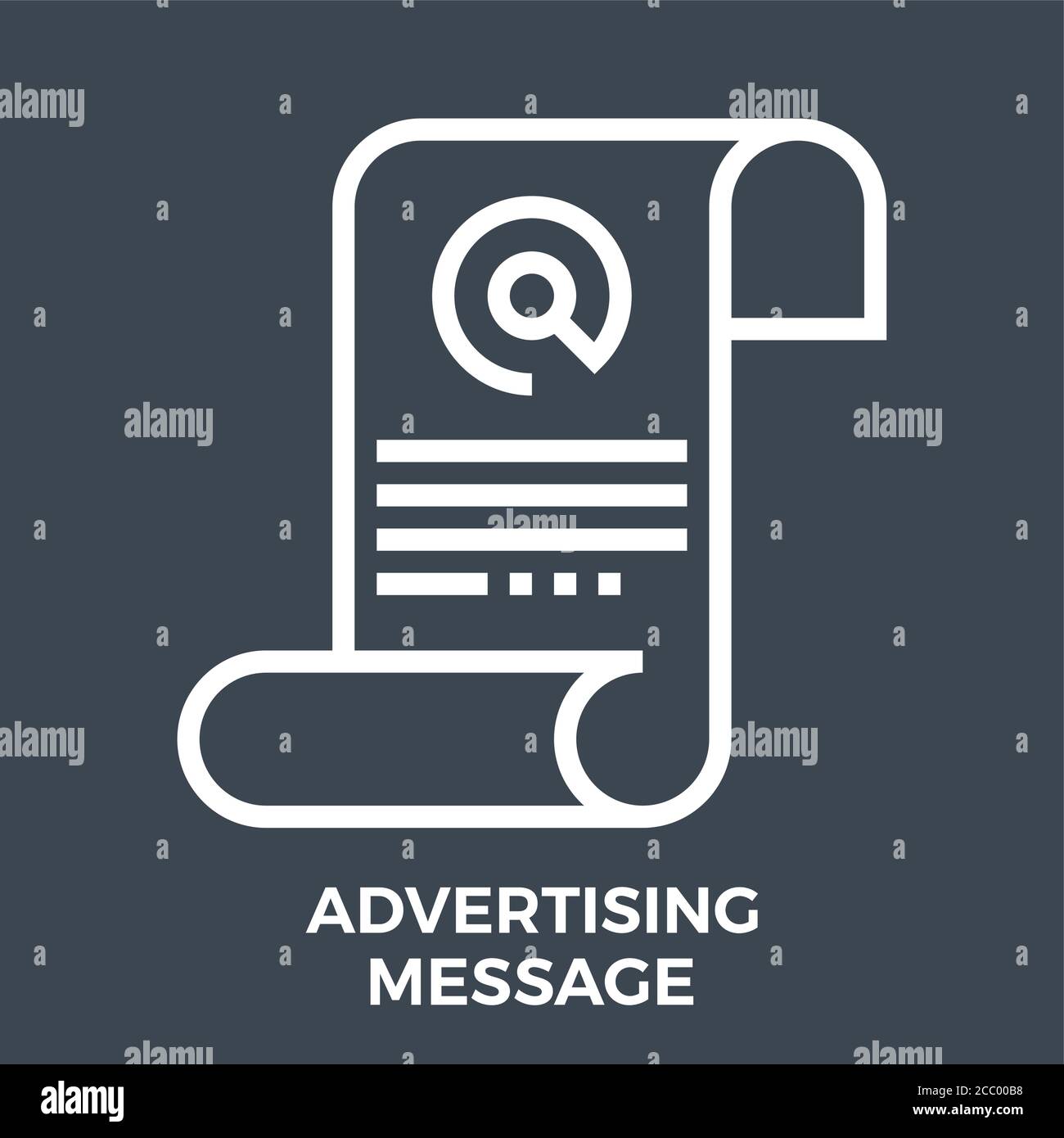 Advertising Message Thin Line Vector Icon Stock Vector Image & Art - Alamy