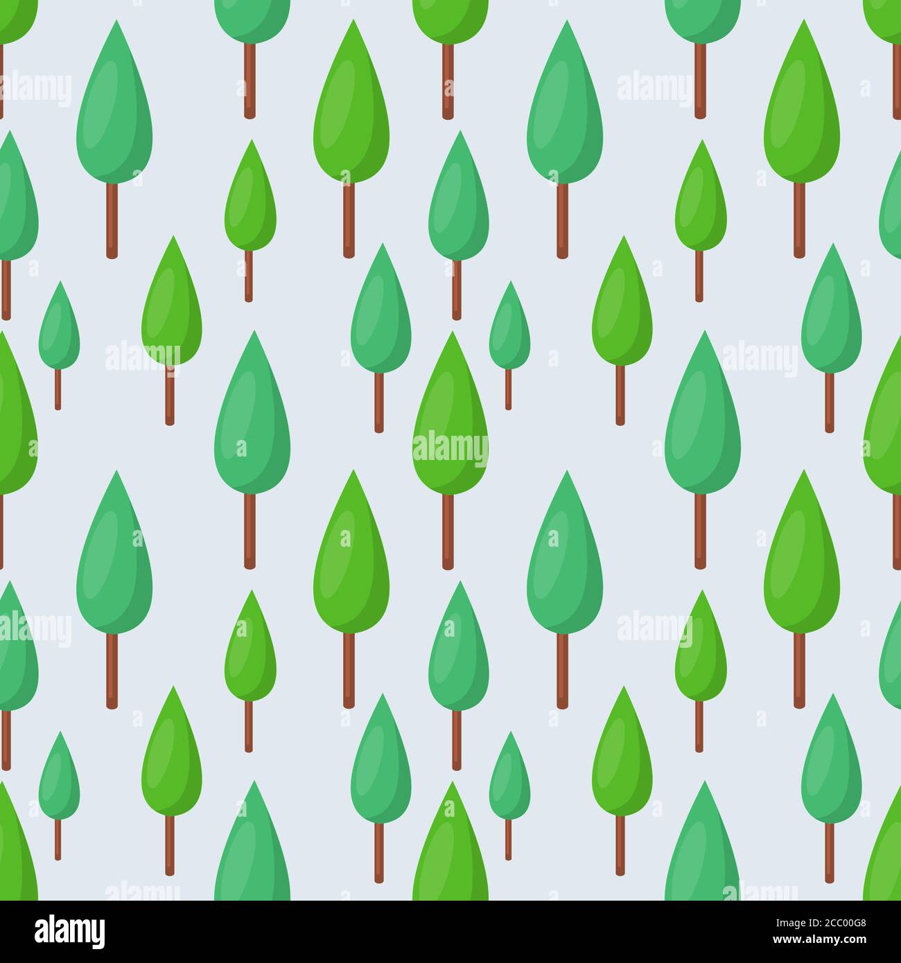 trees seamless pattern vector illustration background Stock Vector ...