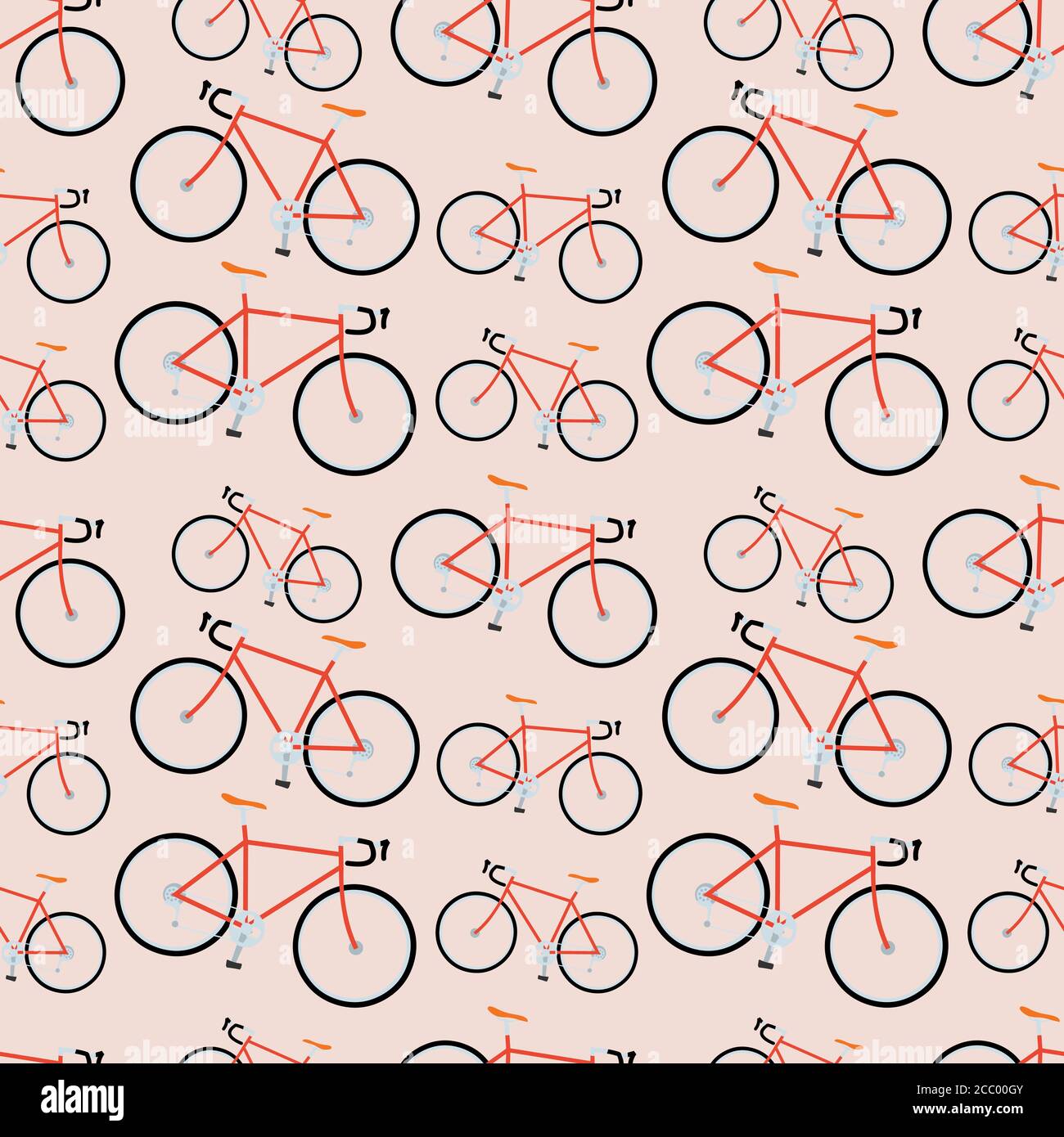 bicycle road bike seamless pattern vector illustration background Stock ...