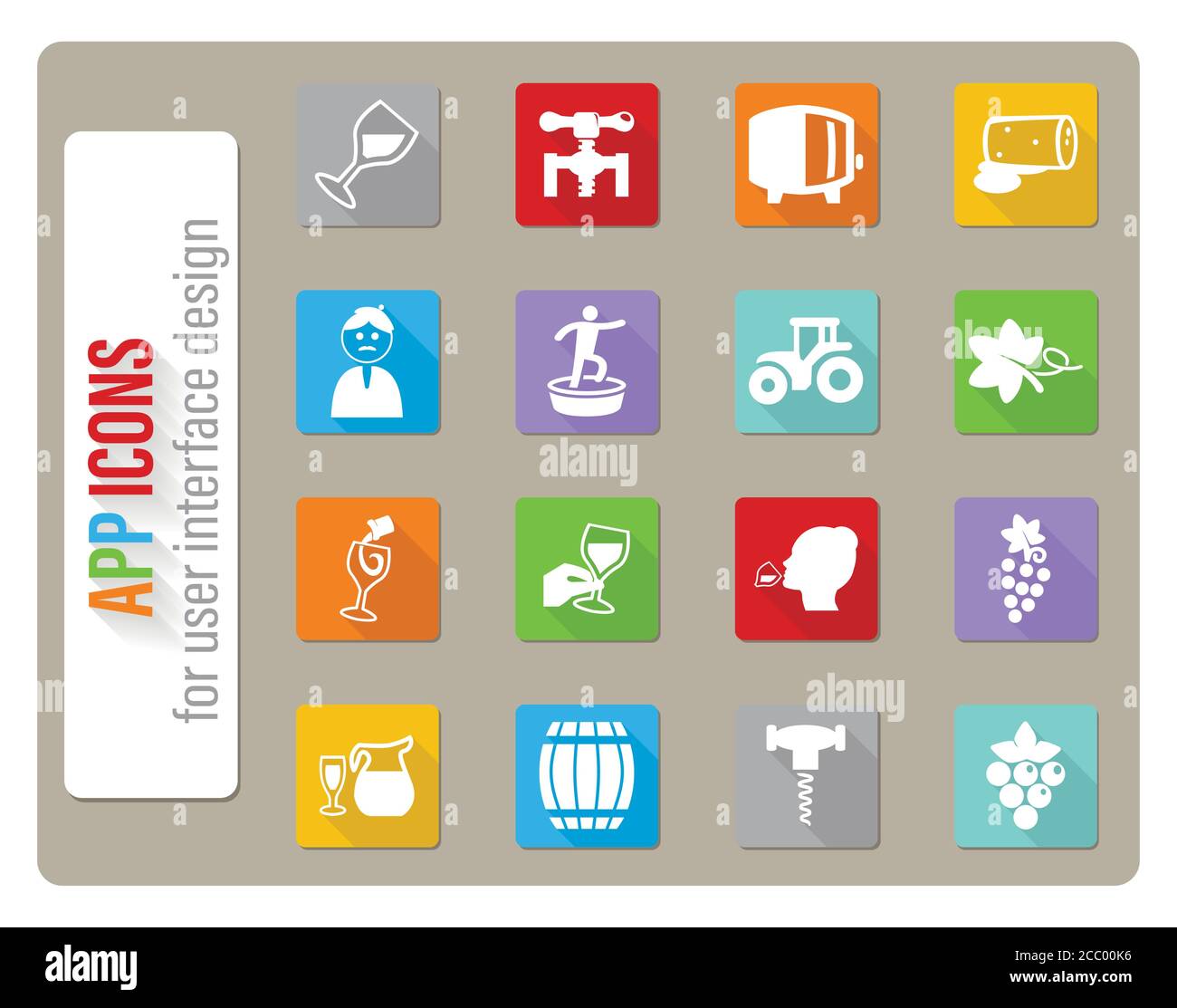 vineyard icon set Stock Vector Image & Art - Alamy