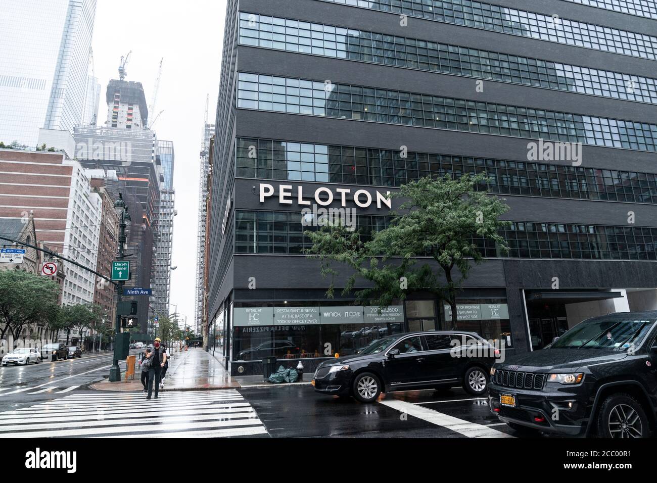 New York, NY - August 16, 2020: General view of Peloton headquarters in ...