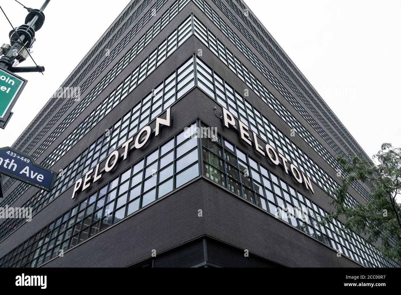 New York, NY - August 16, 2020: General view of Peloton headquarters in ...