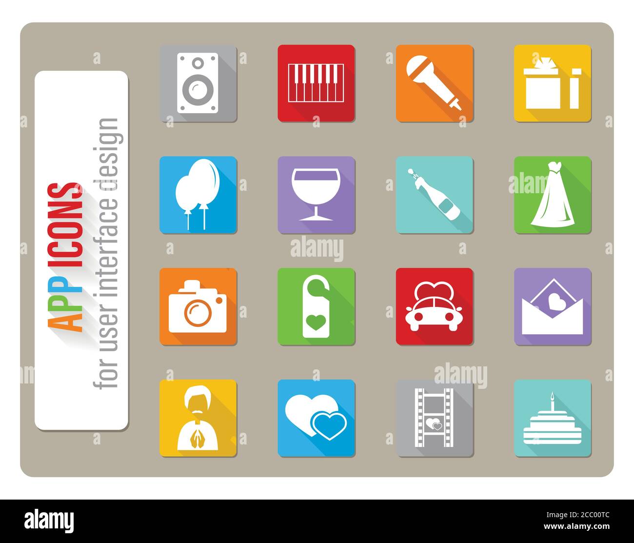 wedding icon set Stock Vector Image & Art - Alamy