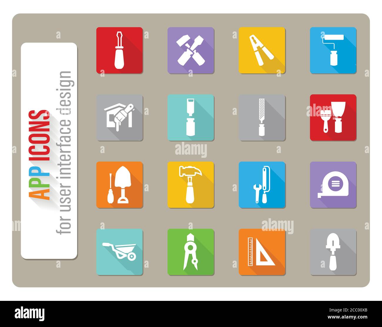 work tools icon set Stock Vector Image & Art - Alamy