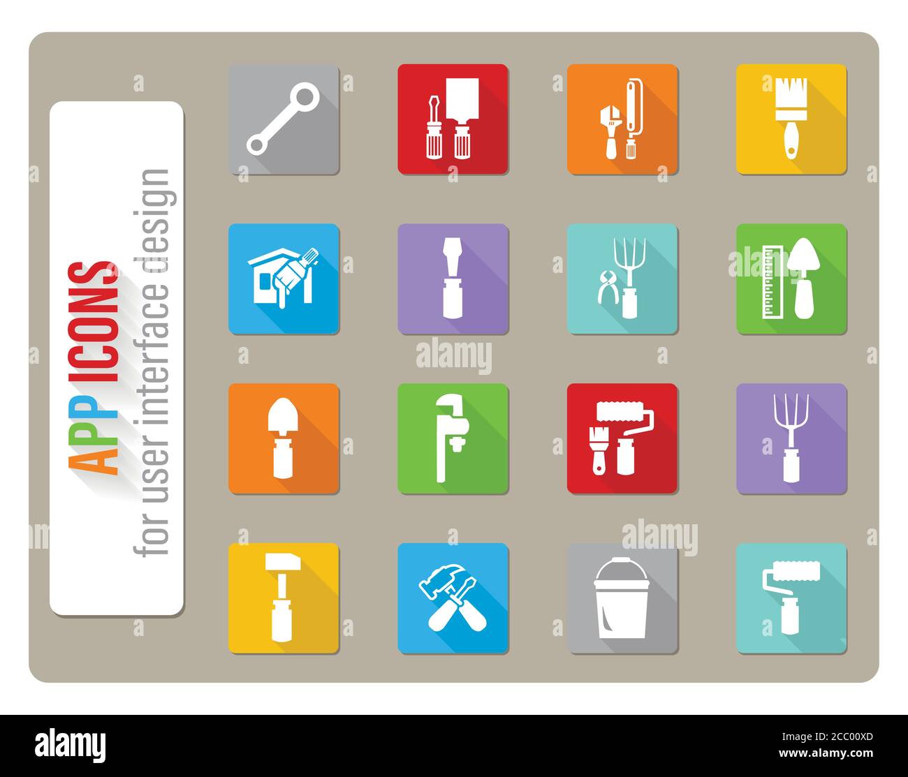 work tools icon set Stock Vector Image & Art - Alamy