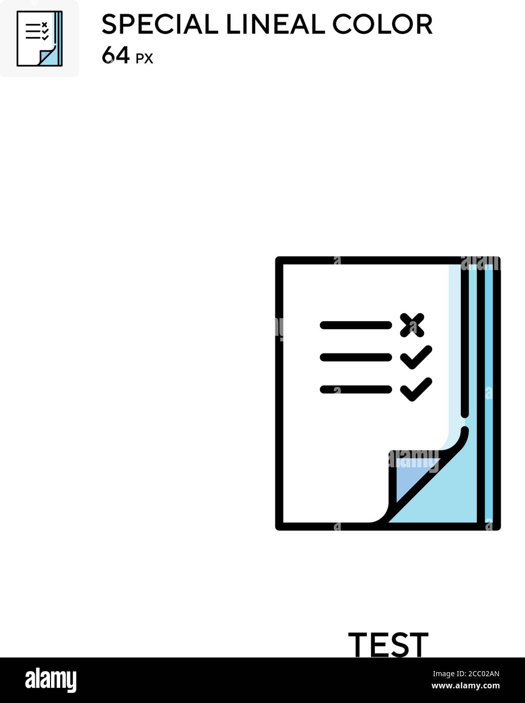 Test Special lineal color vector icon. Test icons for your business ...