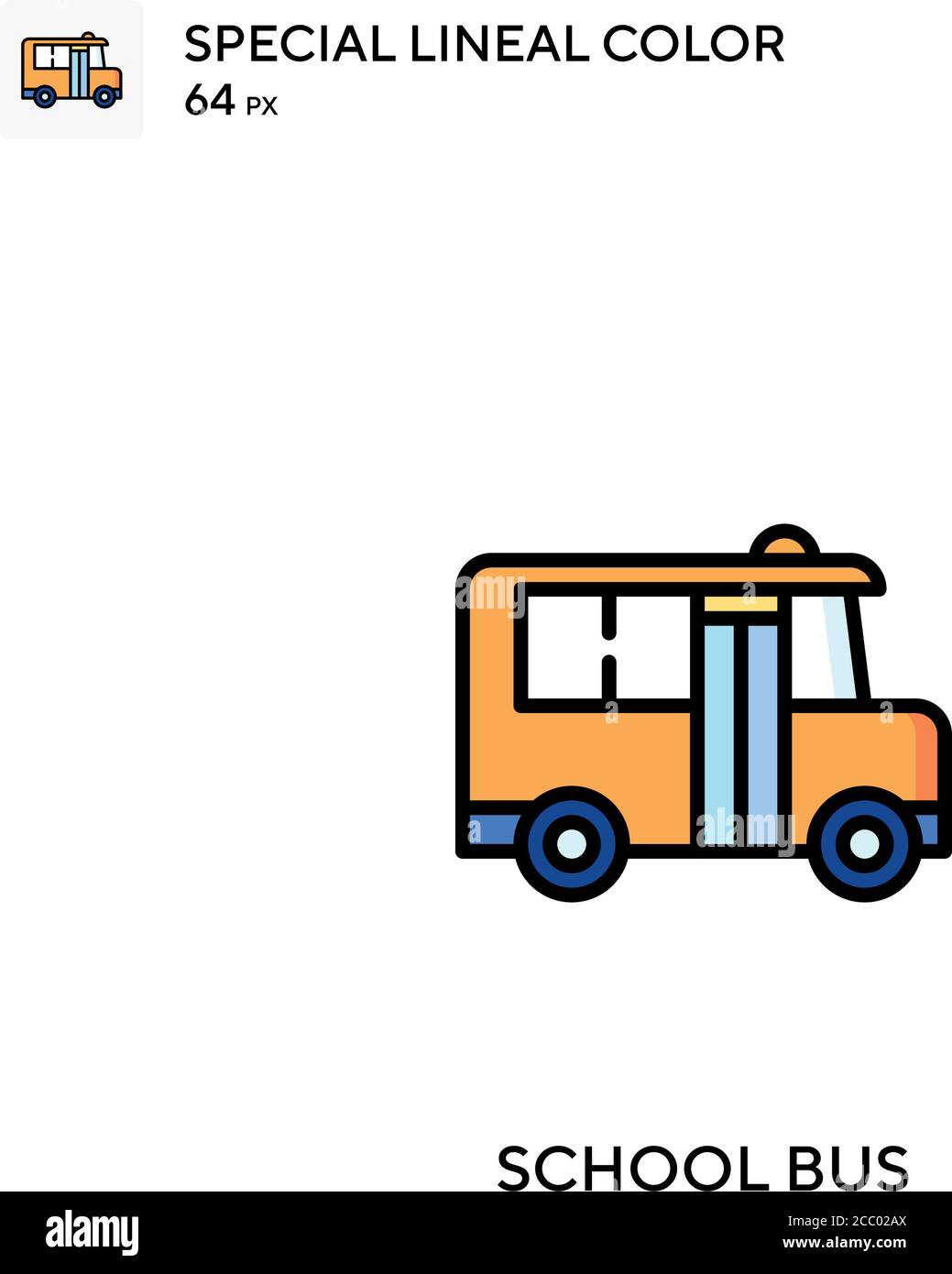 School bus Special lineal color vector icon. School bus icons for your ...