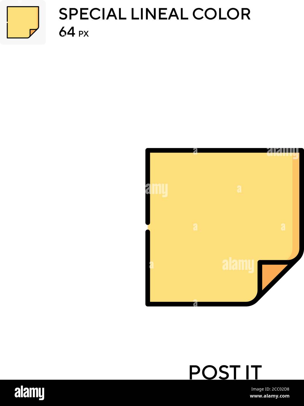 Post it Special lineal color vector icon. Post it icons for your ...