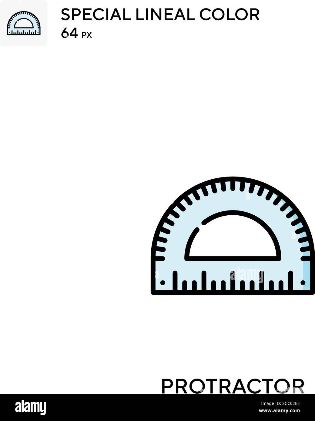 Protractor Special lineal color vector icon. Protractor icons for your business project Stock ...
