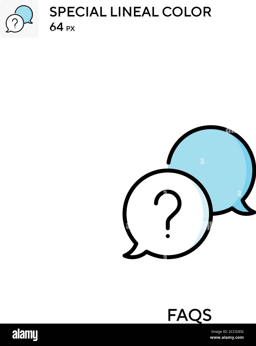 Faqs Special lineal color vector icon. Faqs icons for your business ...