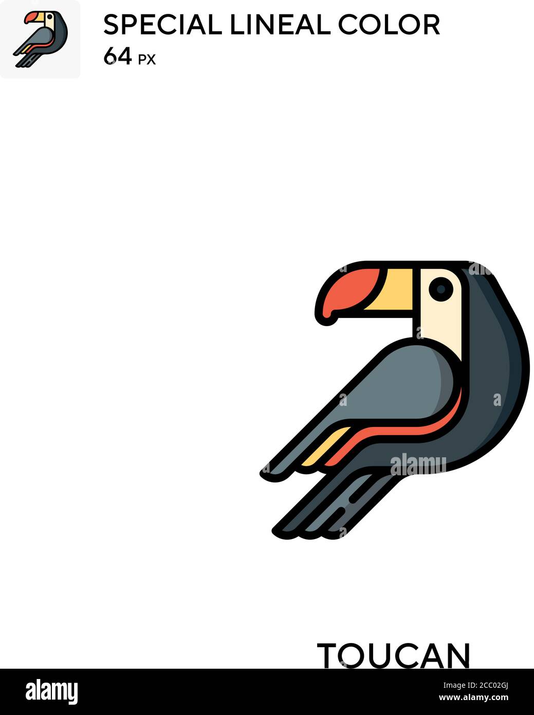 Toucan Special lineal color vector icon. Toucan icons for your business project Stock Vector ...