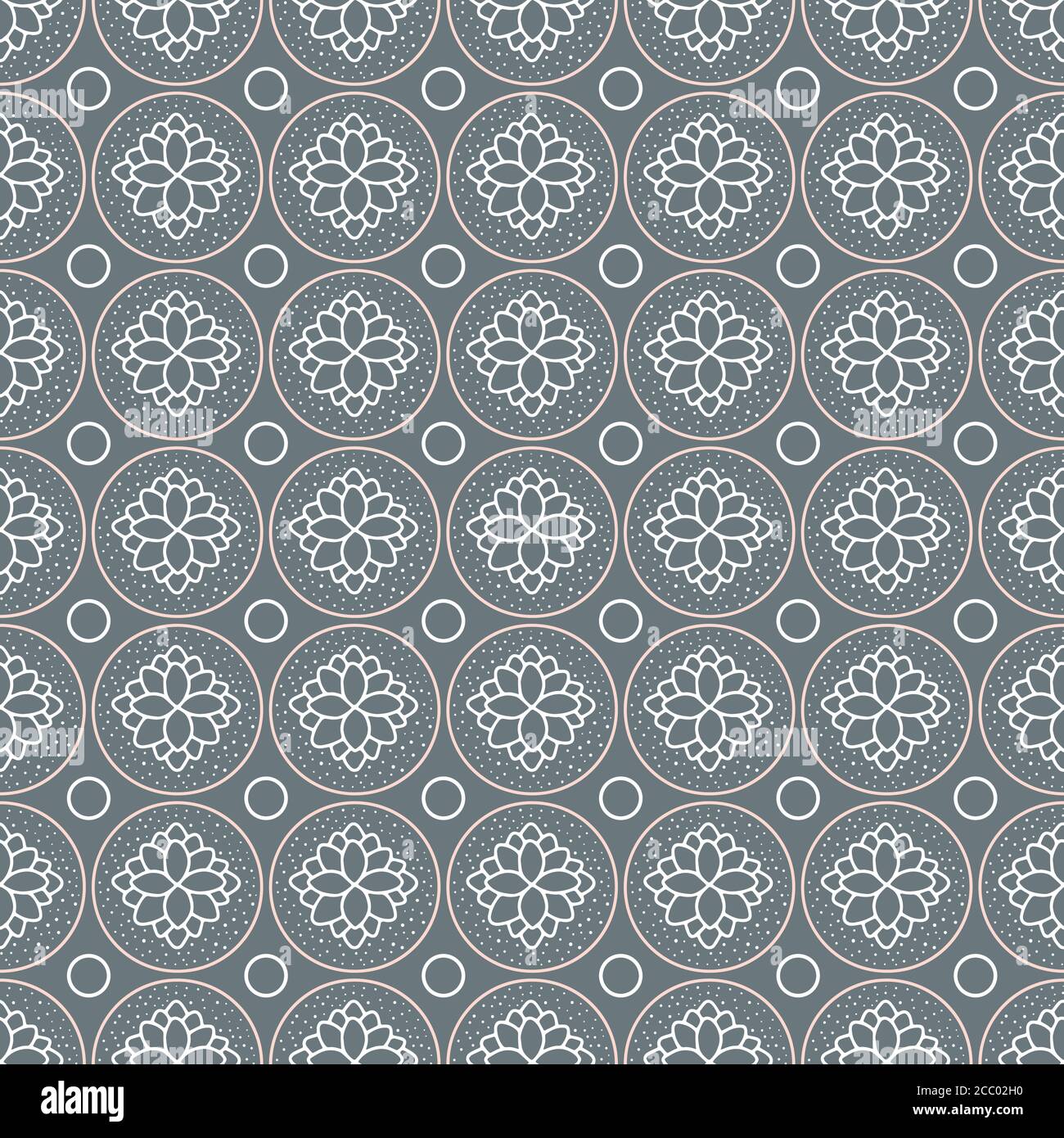 Succulent outline geometric pattern. Seamless vector repeat background ...