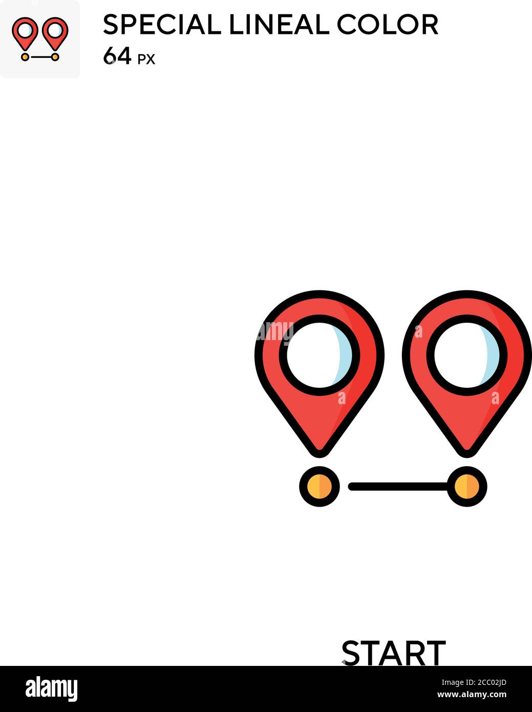 Start Special lineal color vector icon. Start icons for your business ...