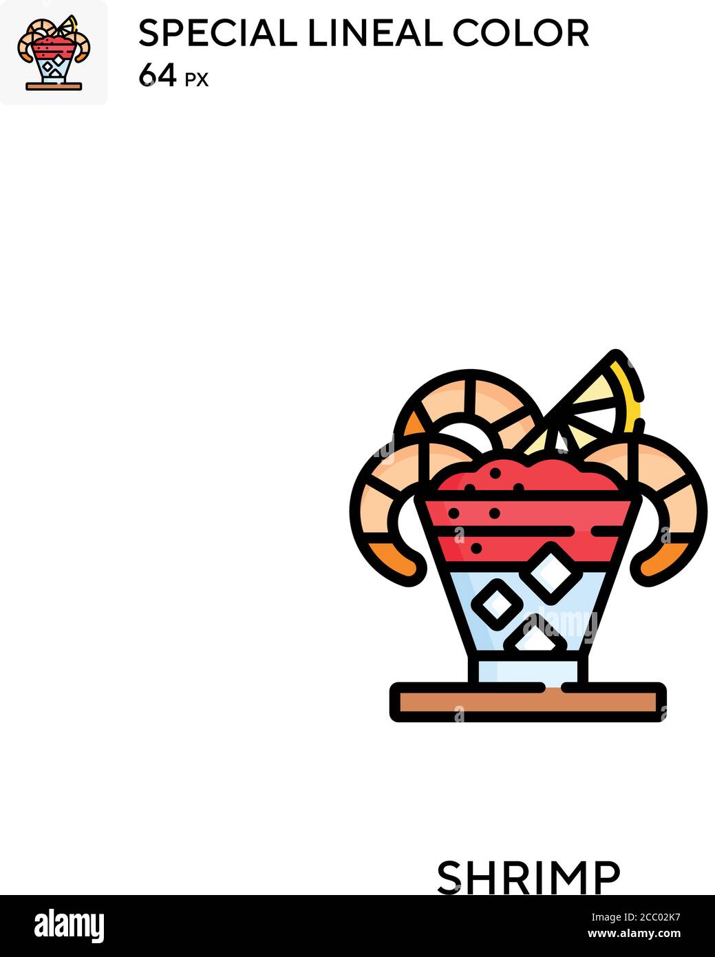 Shrimp Special lineal color vector icon. Shrimp icons for your business ...