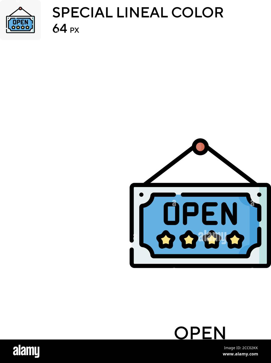 Open Special lineal color vector icon. Open icons for your business ...