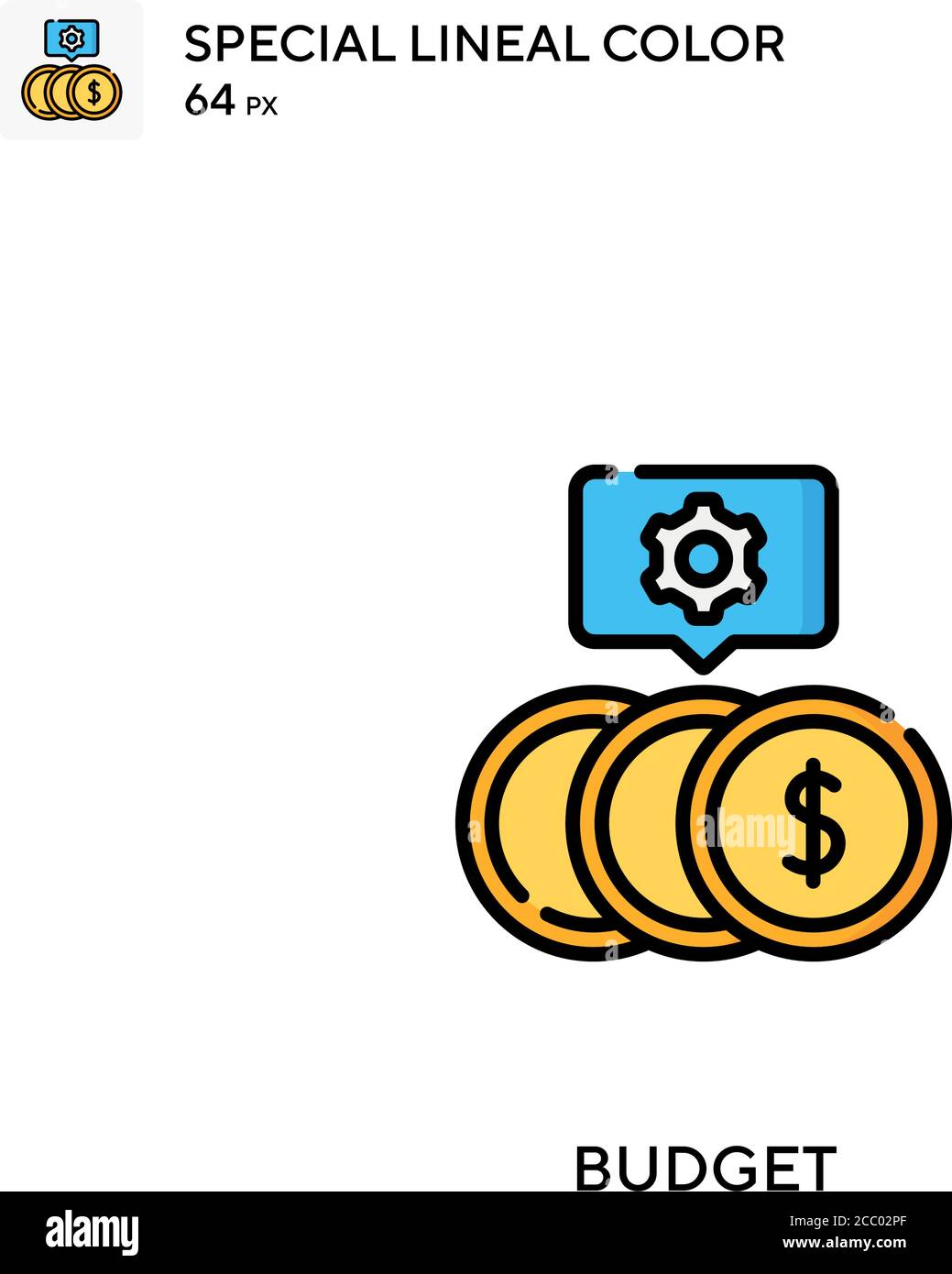 Budget Special lineal color vector icon. Budget icons for your business ...