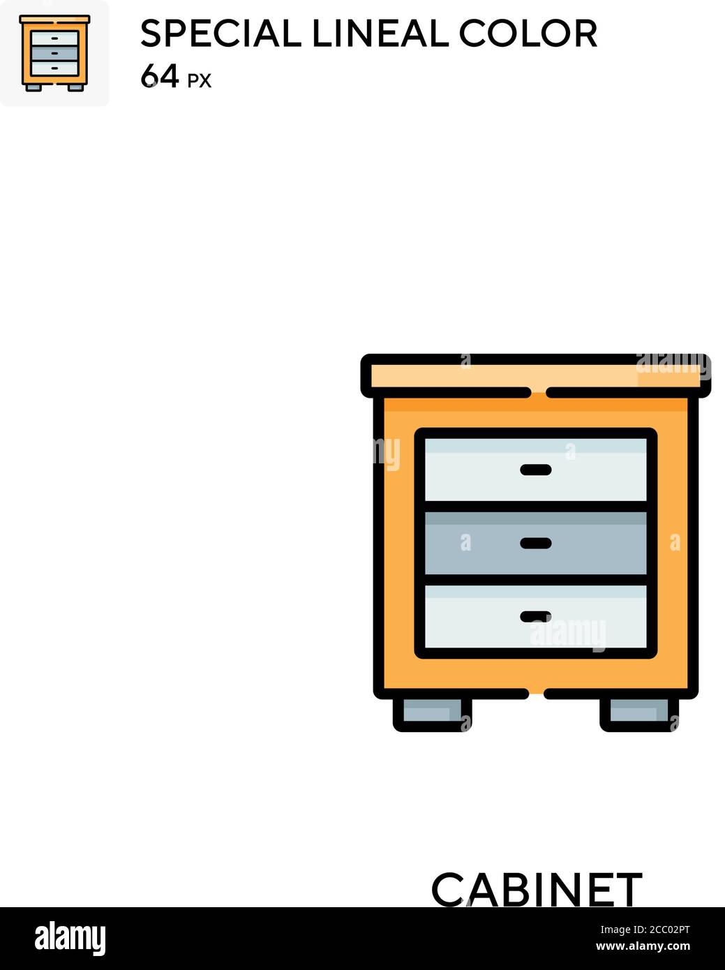 Cabinet Special lineal color vector icon. Cabinet icons for your ...