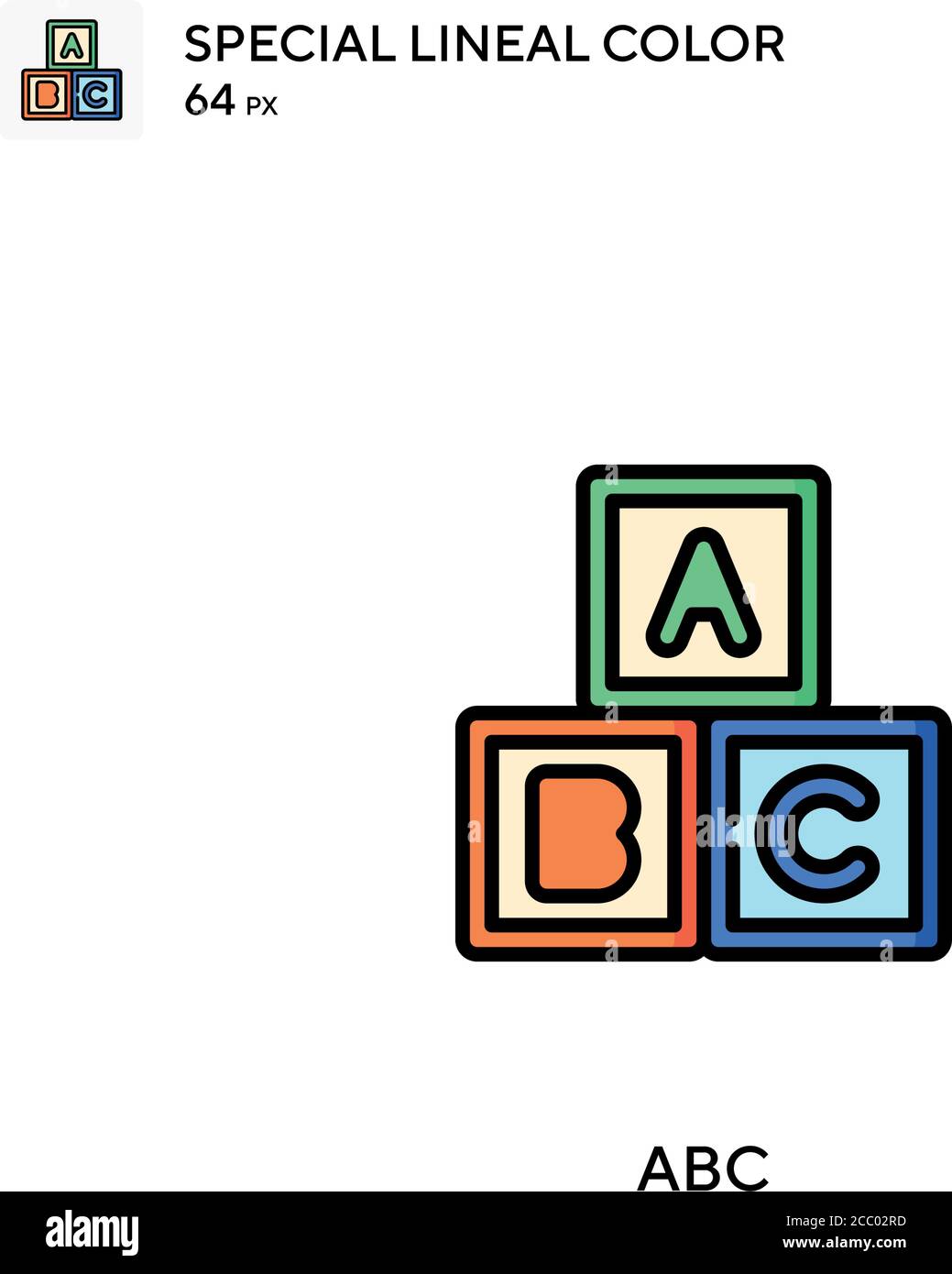 Abc Special lineal color vector icon. Abc icons for your business ...