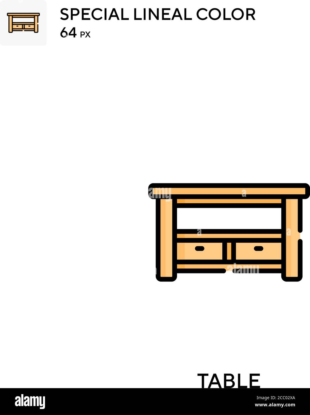 Table Special lineal color vector icon. Table icons for your business ...