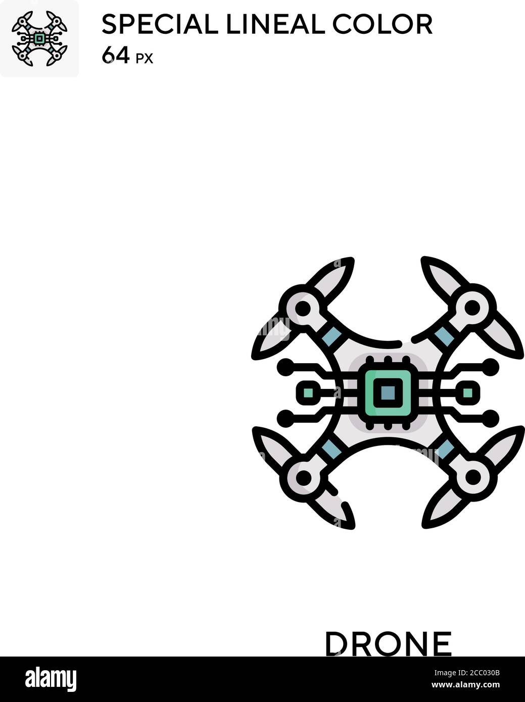 Drone Special lineal color vector icon. Drone icons for your business ...