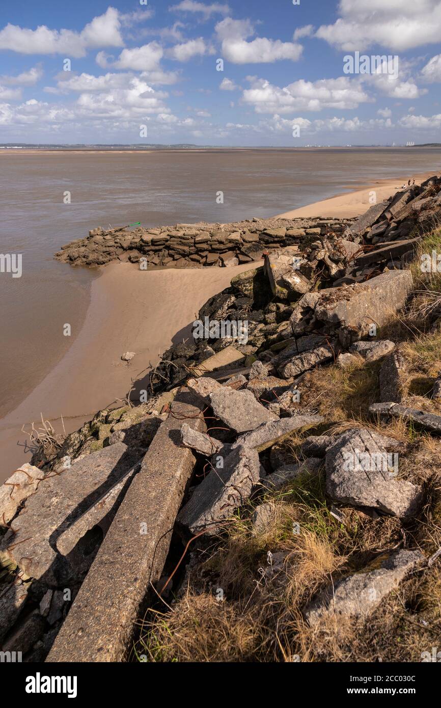 North Wales coastline at Greenfield Dock Stock Photo - Alamy