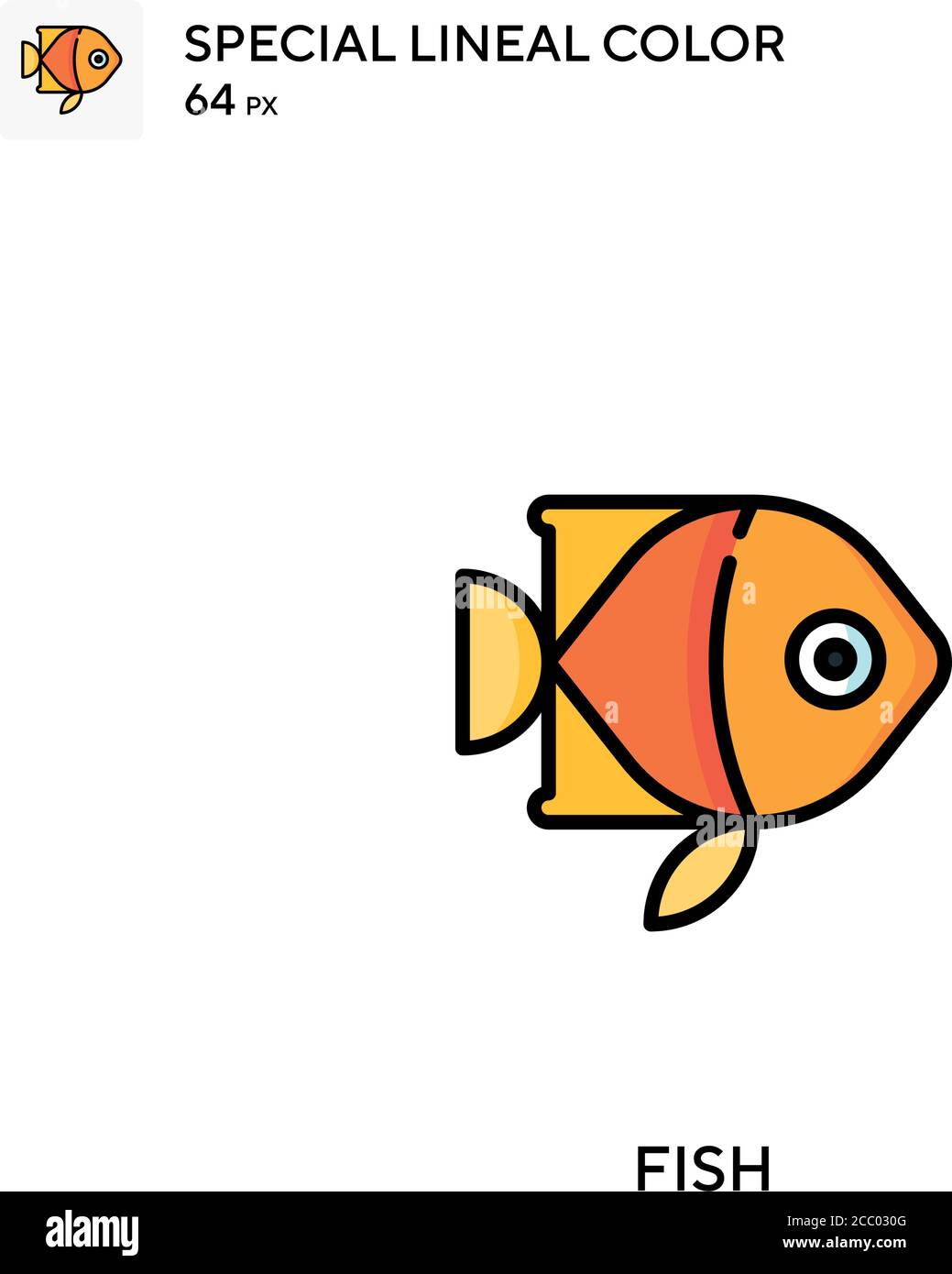 Fish Special lineal color vector icon. Fish icons for your business ...