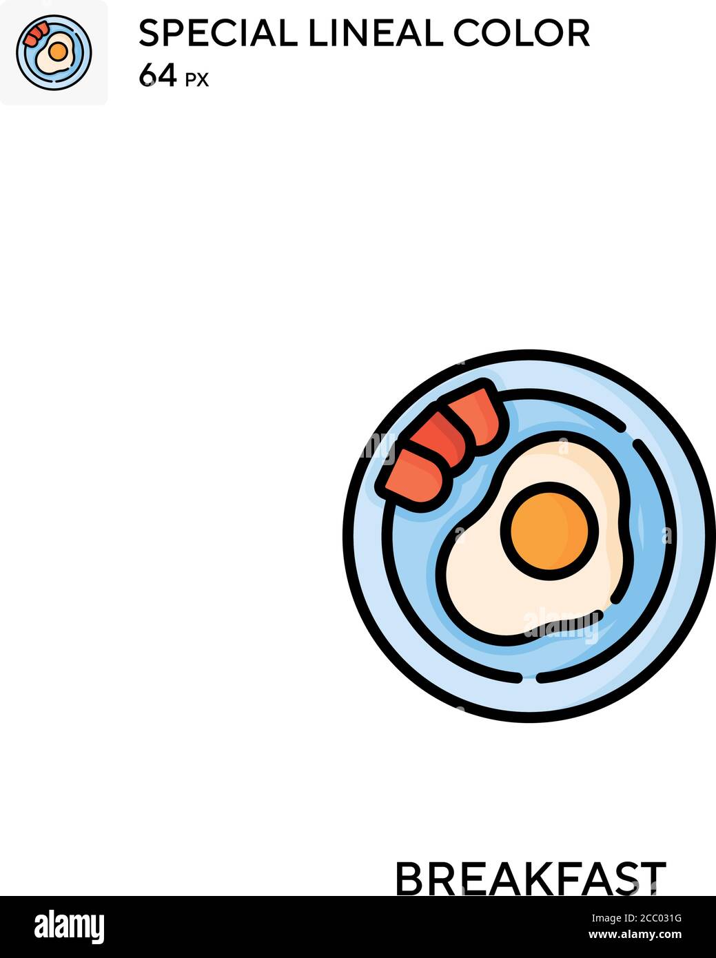 Breakfast Special lineal color vector icon. Breakfast icons for your ...