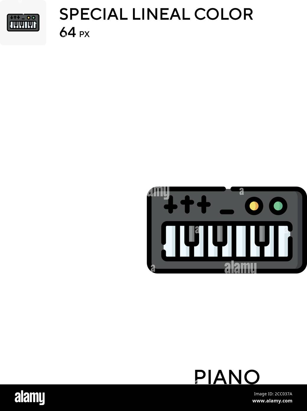 Piano Special lineal color vector icon. Piano icons for your business ...