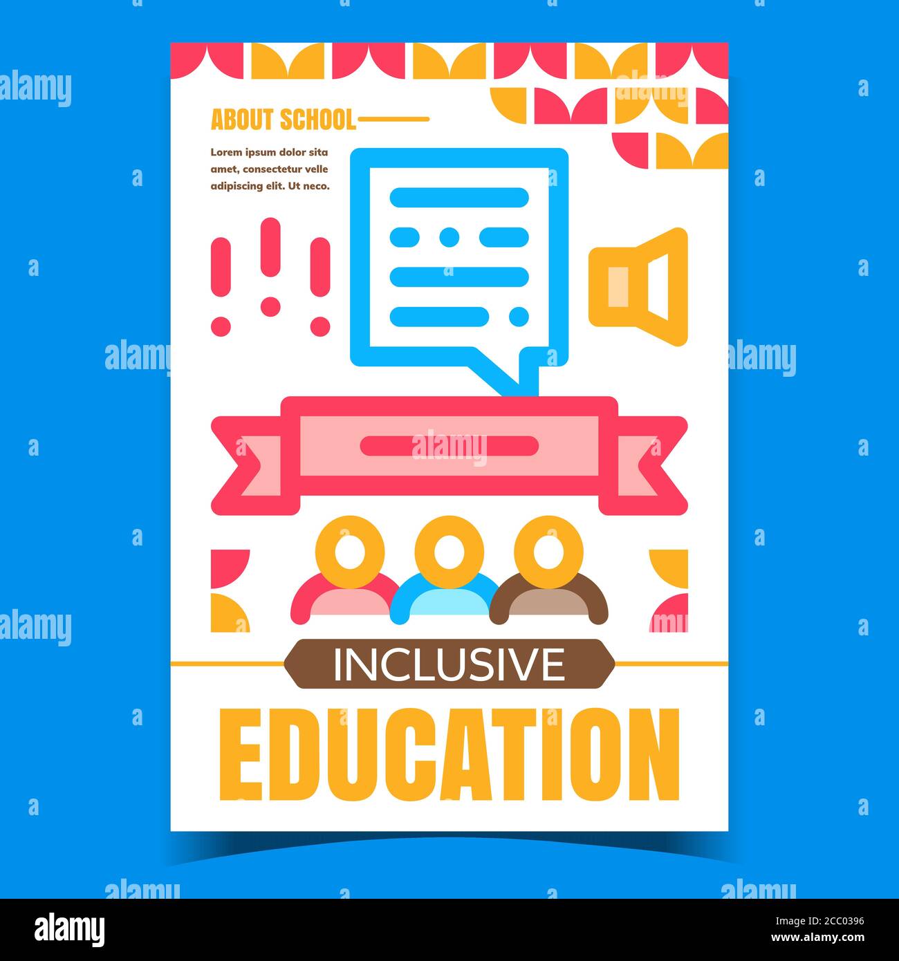 Inclusive Education Advertising Banner Vector Stock Vector Image & Art ...