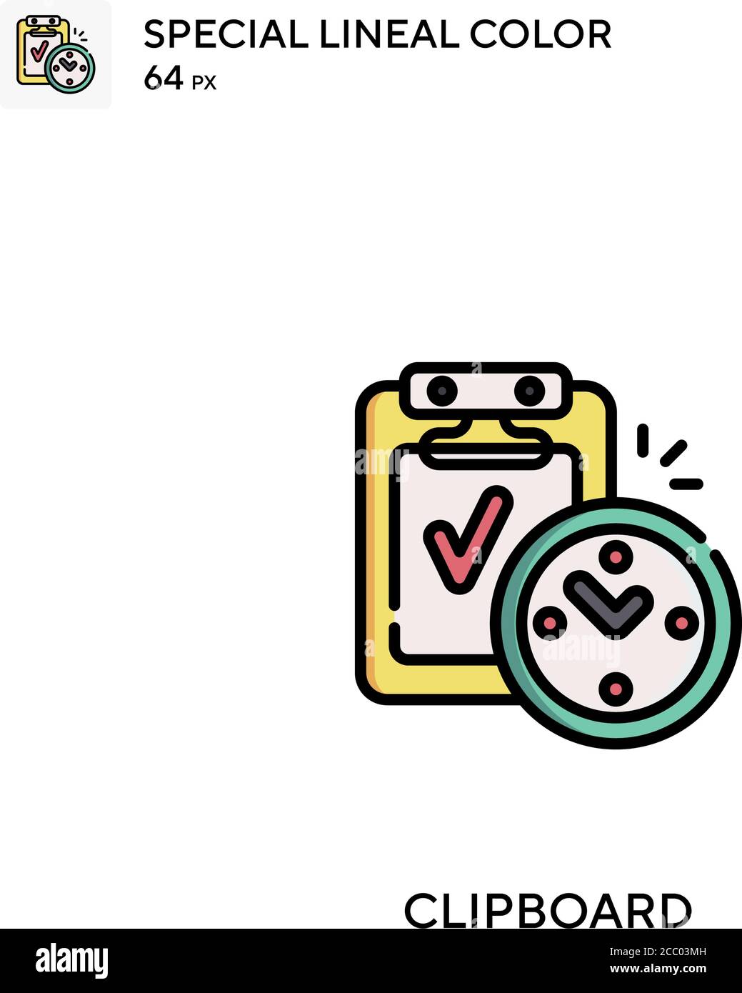 Clipboard Special lineal color vector icon. Clipboard icons for your ...