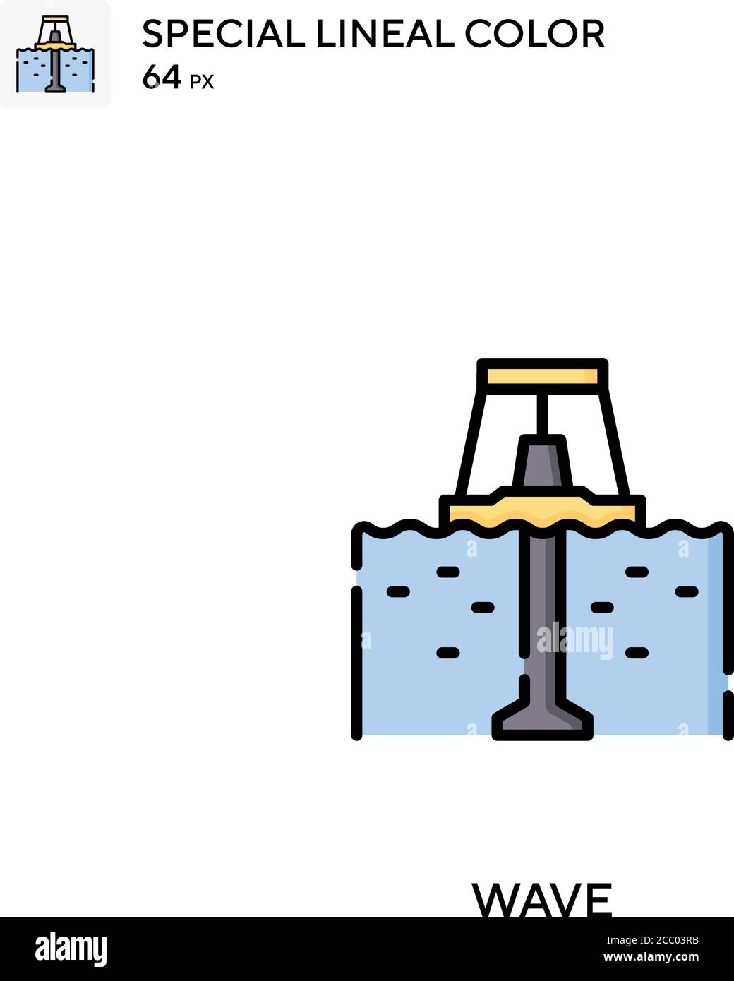 Wave Special lineal color vector icon. Wave icons for your business ...