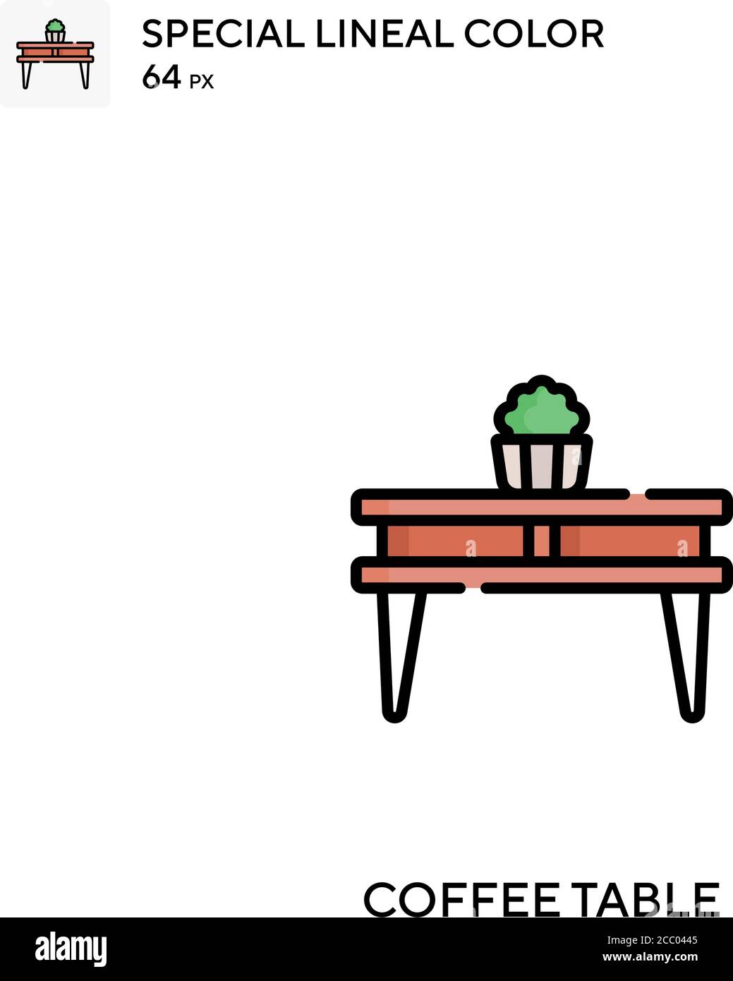 Coffee table Special lineal color vector icon. Coffee table icons for ...