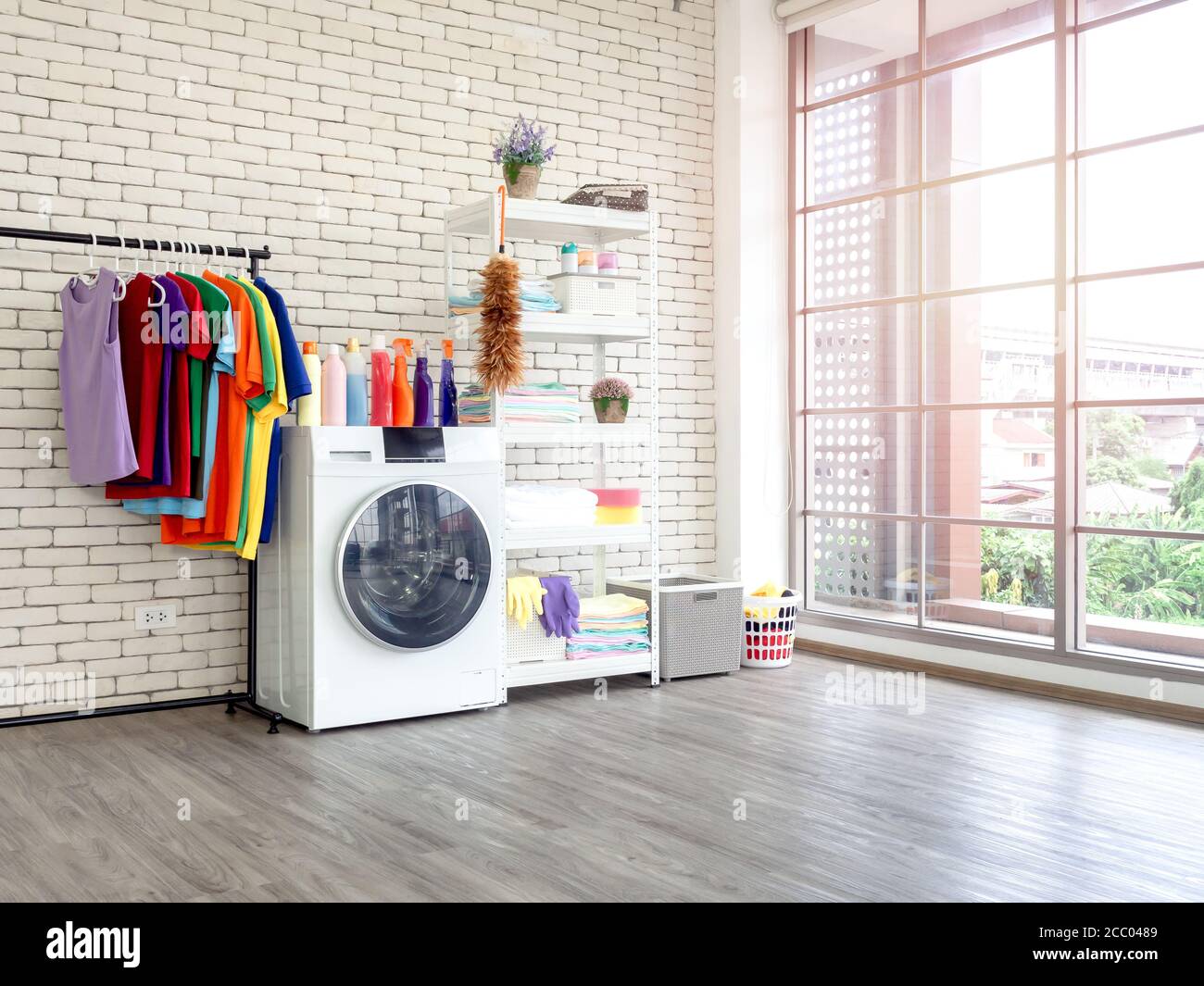 Laundry Room Interior Utility Room With Washing Machine Cleaning laundry-room-interior-utility-room-with-washing-machine-cleaning