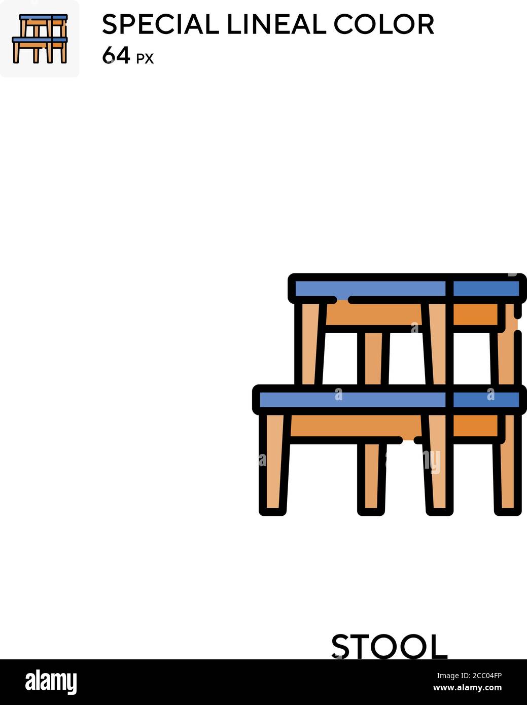 Stool Special lineal color vector icon. Stool icons for your business ...