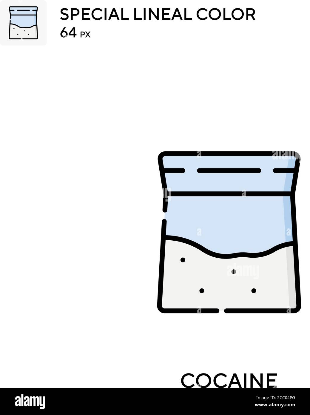 Cocaine Special lineal color vector icon. Cocaine icons for your ...