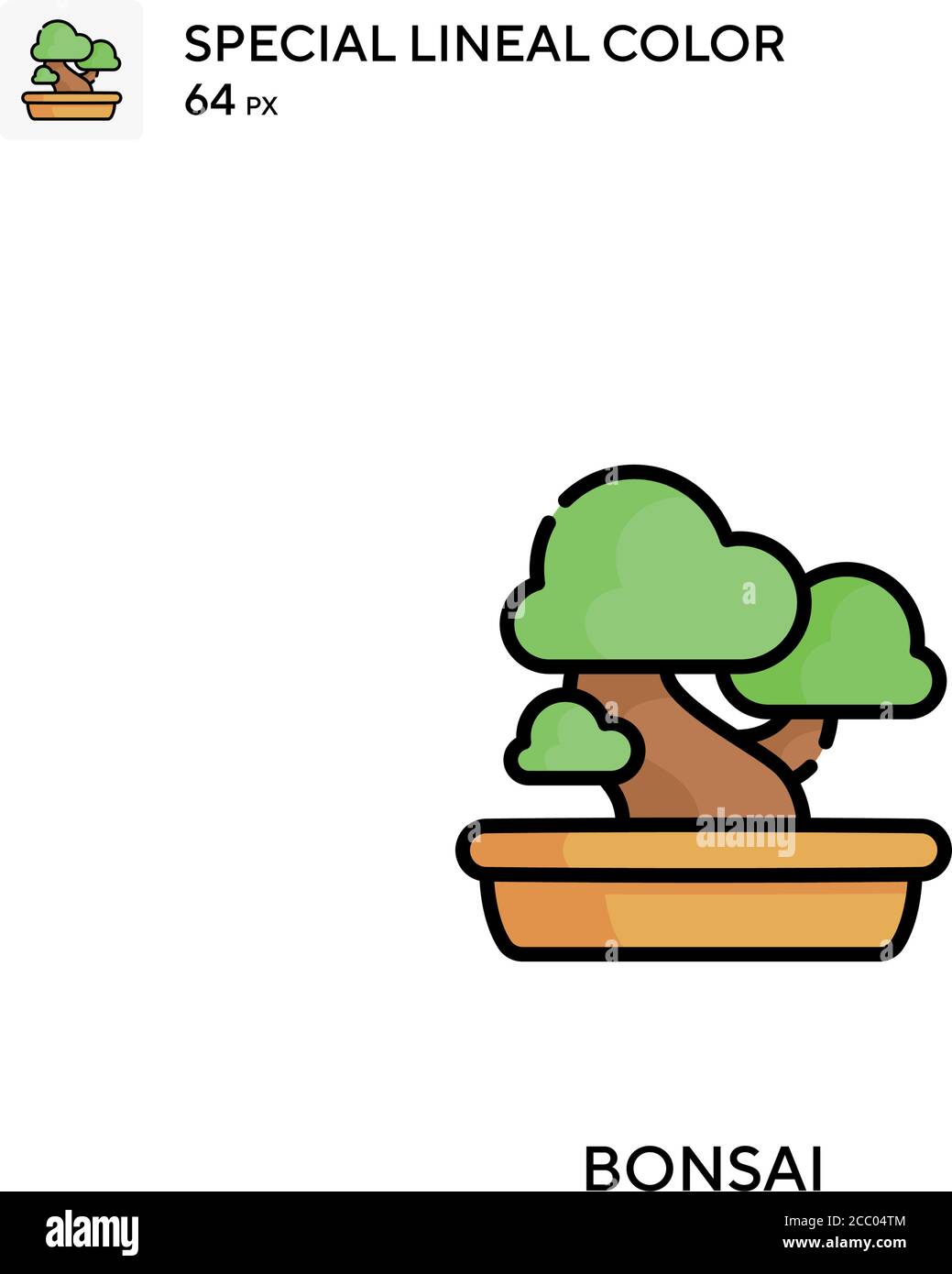 Bonsai Special lineal color vector icon. Bonsai icons for your business ...