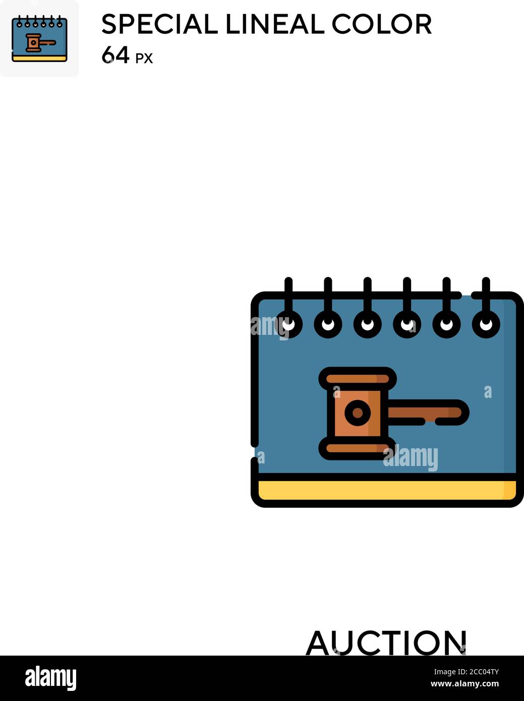 Auction Special lineal color vector icon. Auction icons for your ...