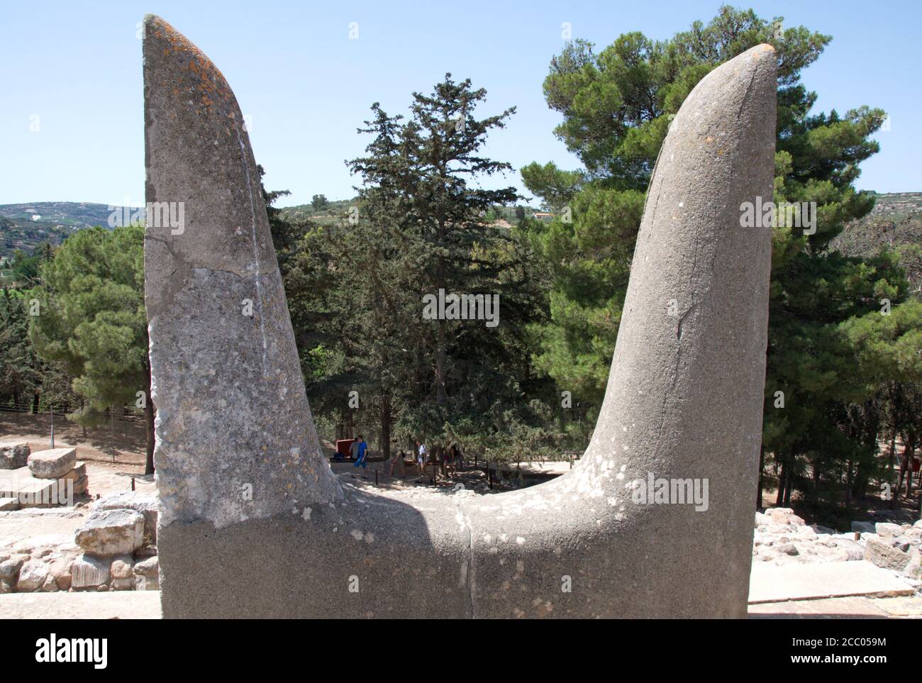 Knossos, bull horns, symbols of ancient centre of the Minoan ...