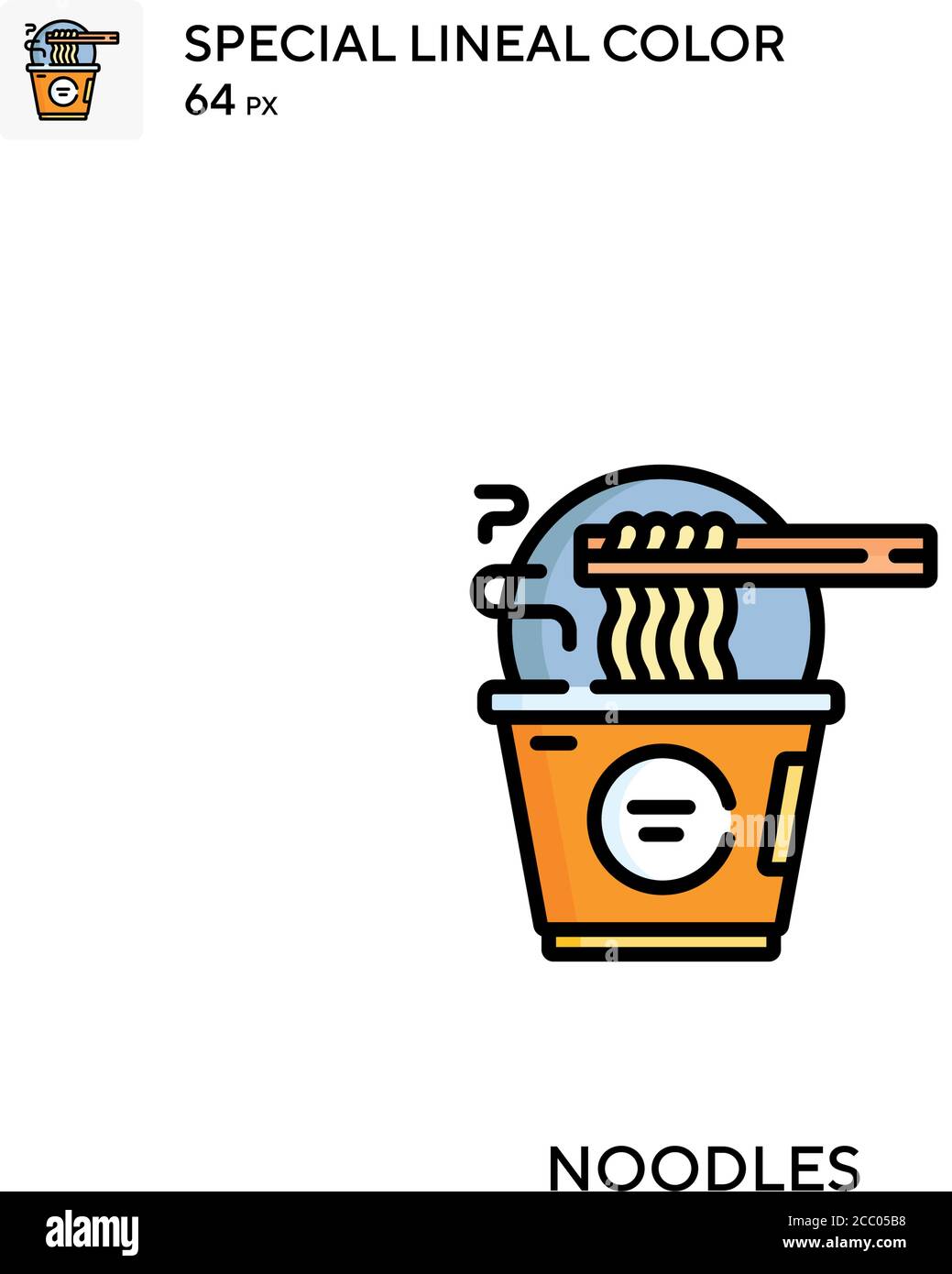 Noodles Special lineal color vector icon. Noodles icons for your ...