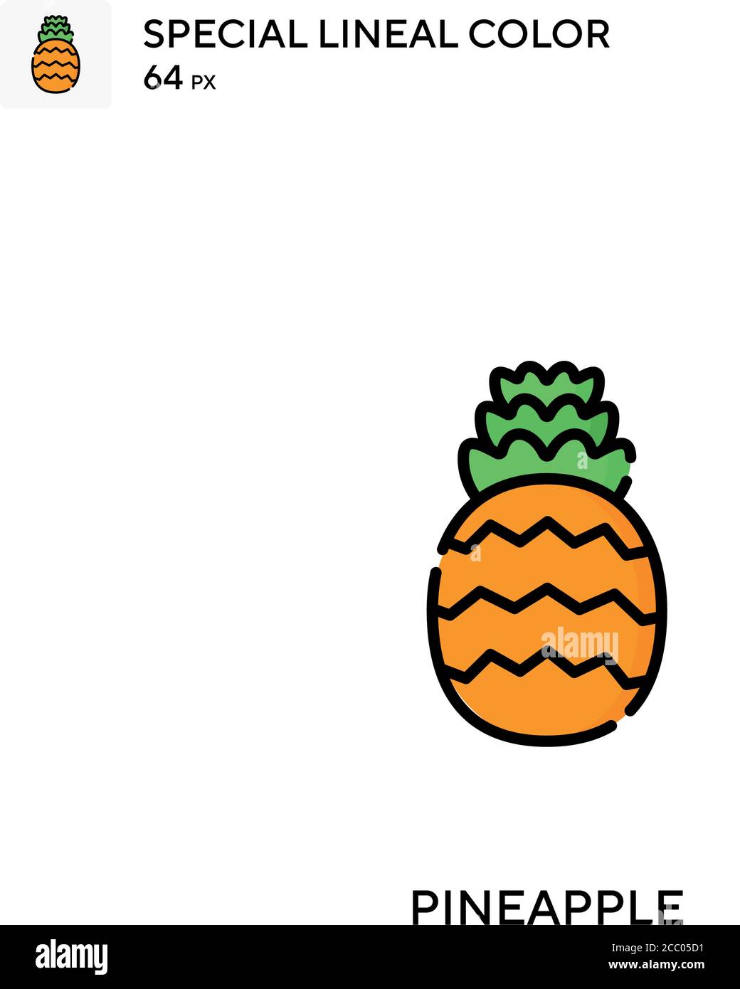 Pineapple Special lineal color vector icon. Pineapple icons for your ...