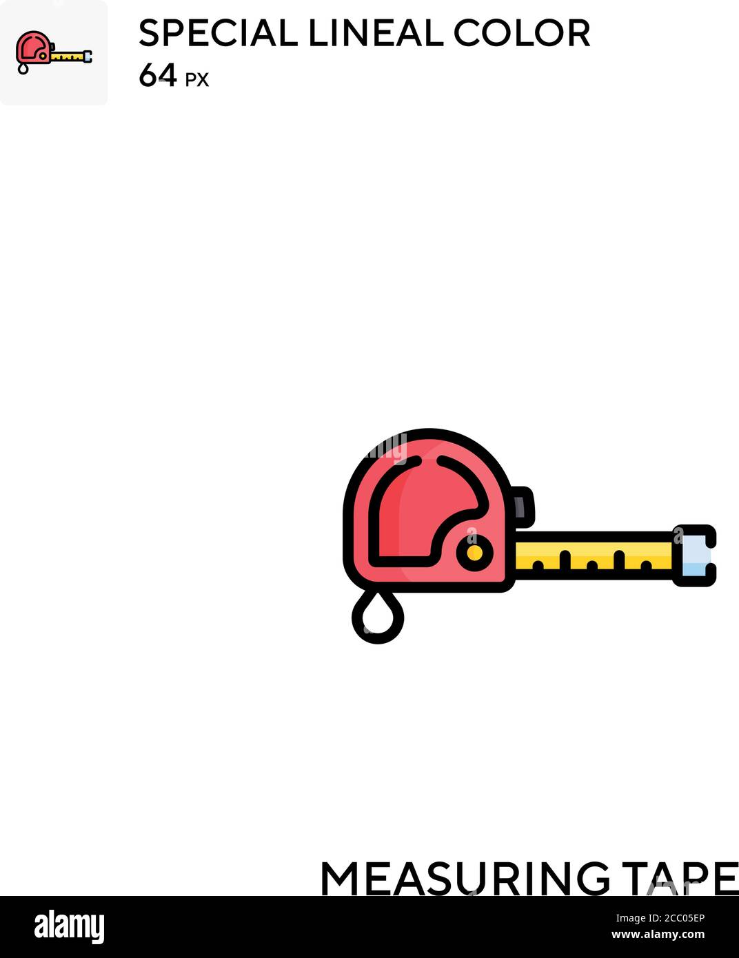 Measuring tape Special lineal color vector icon. Measuring tape icons ...