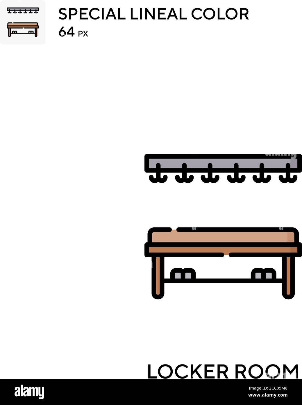 Locker room Special lineal color vector icon. Locker room icons for ...