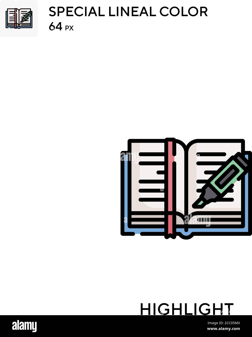 Highlight Special lineal color vector icon. Highlight icons for your ...
