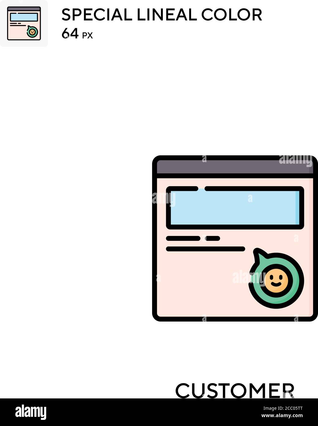 Customer Special lineal color vector icon. Customer icons for your ...